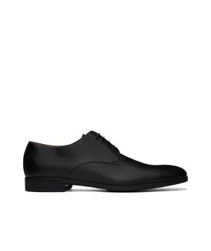 Hugo Boss Structured Leather Derbys - Black