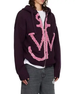 J.W.ANDERSON Jw Anderson Zip-up Drawstring Hoodie