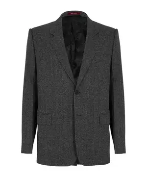 Gucci Check Single-breasted Blazer - Black