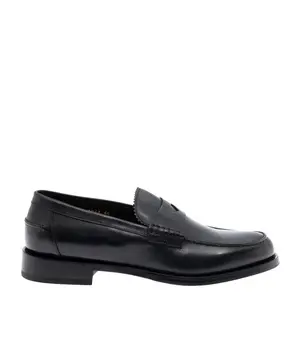 DOUCAL'S Almond Toe Loafers - Black