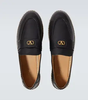 Valentino Garavani Vlogo Leather Espadrilles