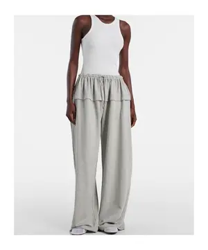 Alaïa Ruffled Cotton-blend Track Pants
