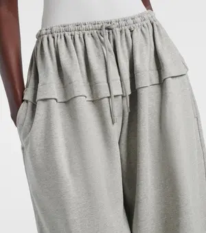 Alaïa Ruffled Cotton-blend Track Pants
