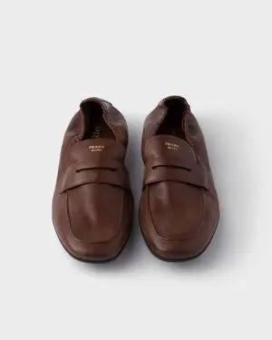 Prada Shuffle Antiqued Leather Loafers