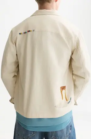 Scotch & Soda Printed Cotton Twill Overshirt