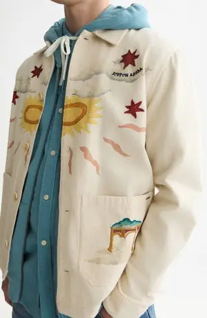 Scotch & Soda Printed Cotton Twill Overshirt