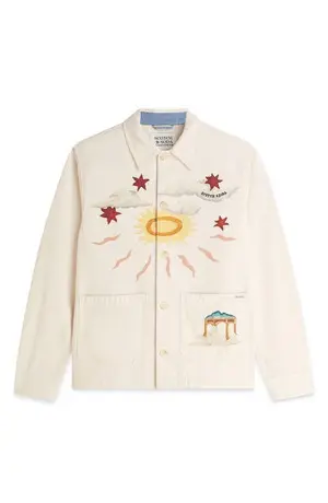 Scotch & Soda Printed Cotton Twill Overshirt