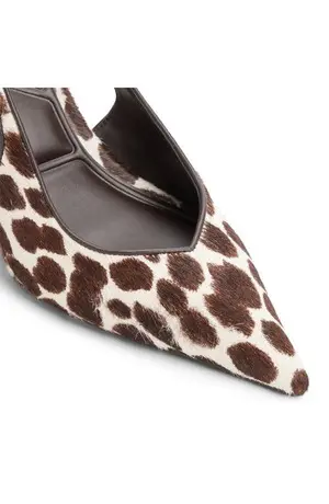 Aldo Jenadine Genuine Calf Hair Pointed Toe Wedge Pump