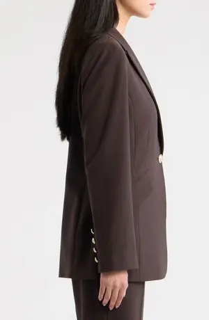 TAHARI ASL One-button Peak Lapel Blazer