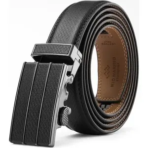 MIO MARINO Signature Leather Ratchet Belt - Stratum