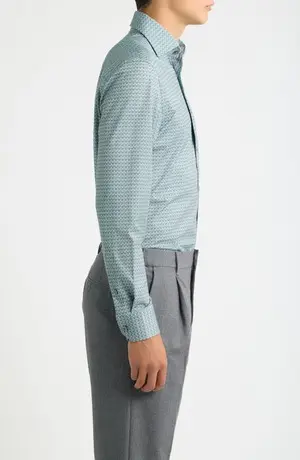 Bugatchi Devon Ooohcotton® Tech Patterned Shirt