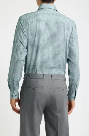 Bugatchi Devon Ooohcotton® Tech Patterned Shirt