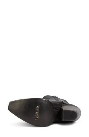 FREEBIRD Distressed Leather Zip-up Booties - Black