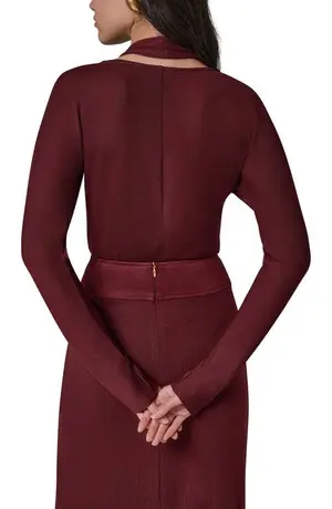 Dkny Long Sleeve Wrap Bodysuit