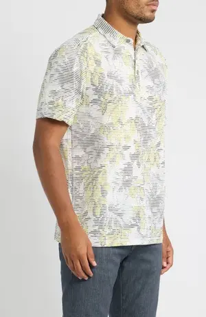 Tommy Bahama Costa Wave Vines Seersucker Stripe Islandzone® Polo - Turbulence