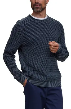 Barefoot Dreams Sunbleached Roll Neck Cotton Sweater - Indigo
