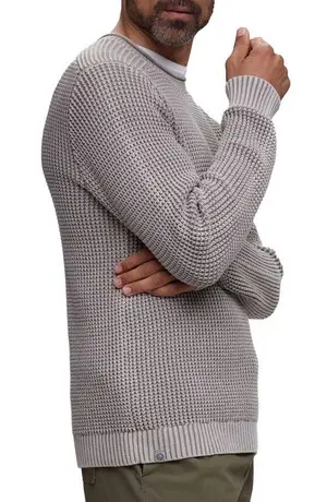 Barefoot Dreams Sunbleached Roll Neck Cotton Sweater - Pewter