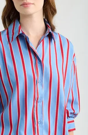 Deluc Semeru Stripe Poplin Button-up Shirt - Striped Sky