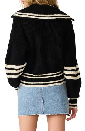 Steve Madden Dara Ribbed Zip Cardigan