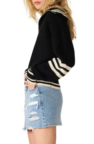 Steve Madden Dara Ribbed Zip Cardigan