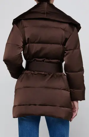 L'Agence Glacier Shawl Collar Puffer Jacket