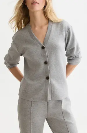Scotch & Soda Modal Blend Cardigan - Grey Melange