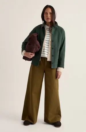 SEASALT CORNWALL Croplands Herringbone Organic Cotton Jacket