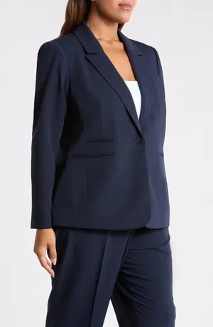 TAHARI ASL Single-button Notched Lapel Blazer