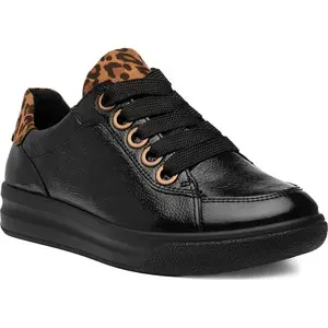 ARA Flora Leather Lace-up Platform Sneakers - Black 1
