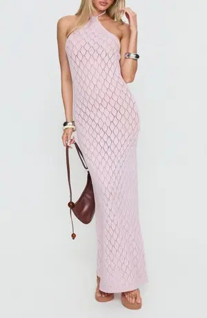 Princess Polly Jorda Halter Crochet Maxi Dress