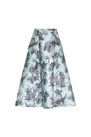 MAISON COMMON Printed Micado Skirt - Mint