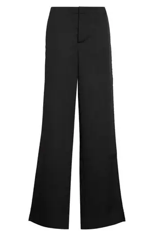 DIOTIMA Trine" Embroidered Wool Wide-leg Pants