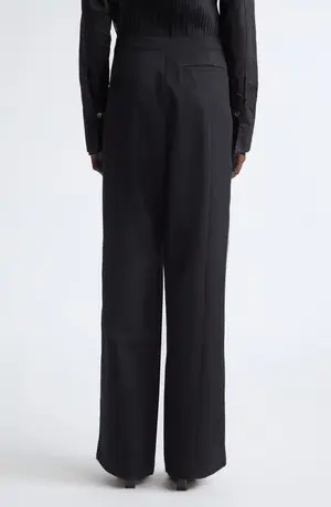 DIOTIMA Trine" Embroidered Wool Wide-leg Pants
