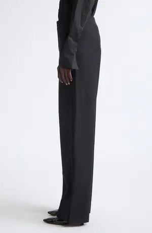 DIOTIMA Trine" Embroidered Wool Wide-leg Pants