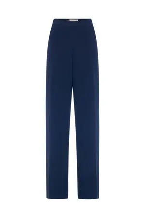 MAISON COMMON Wide Leg Travel Save Trousers - Navy