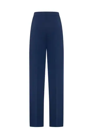 MAISON COMMON Wide Leg Travel Save Trousers - Navy