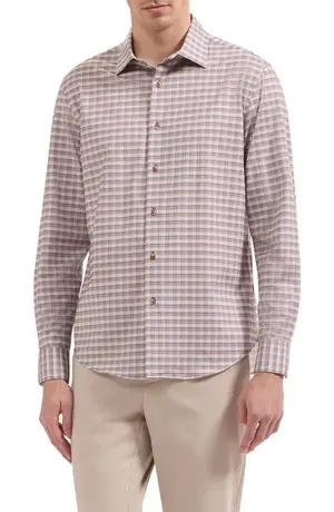 Bugatchi James Plaid Ooohcotton® Shirt - Sienna