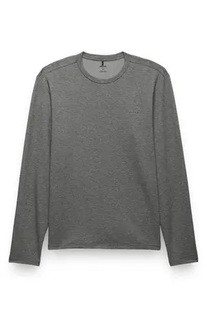 Prana Tolmie Tech Performance Long Sleeve T-shirt - Heather Grey