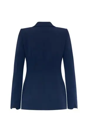 MAISON COMMON Classic Blazer With Sharp Shoulders - Navy