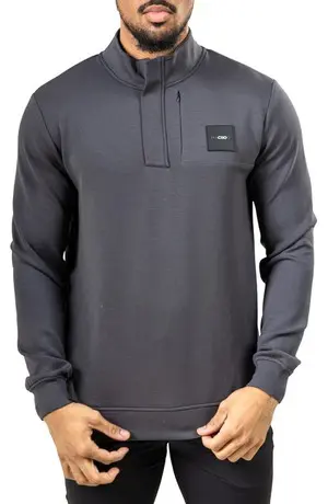 MACEOO Marthyr Quarter Zip Pullover - Grey