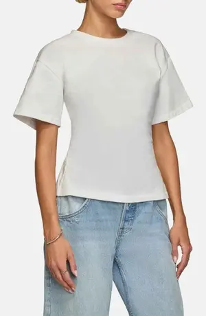 EB DENIM Eero Cotton T-shirt Milk