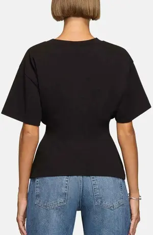 EB DENIM Eero Cotton T-shirt - Tar