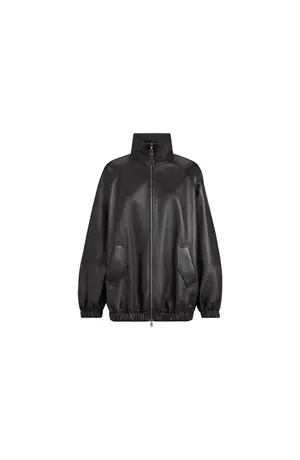 Brunello Cucinelli Nappa Leather Bomber Jacket With Monili