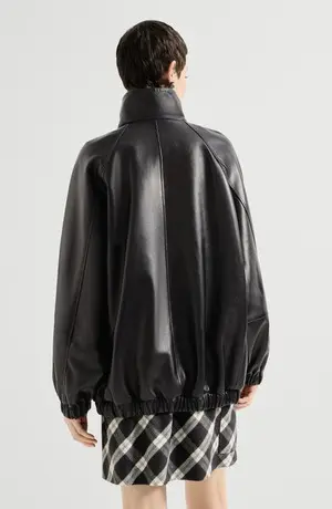 Brunello Cucinelli Nappa Leather Bomber Jacket With Monili
