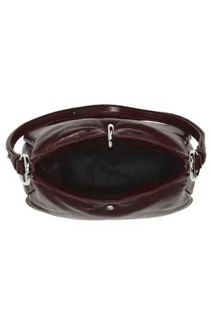 Rabanne Lambskin Leather Shoulder Bag With Metal Bar Detail