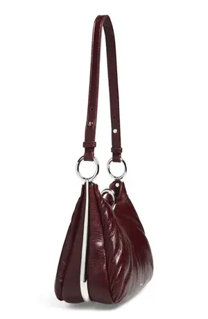 Rabanne Lambskin Leather Shoulder Bag With Metal Bar Detail