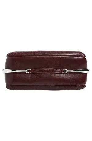 Rabanne Lambskin Leather Shoulder Bag With Metal Bar Detail
