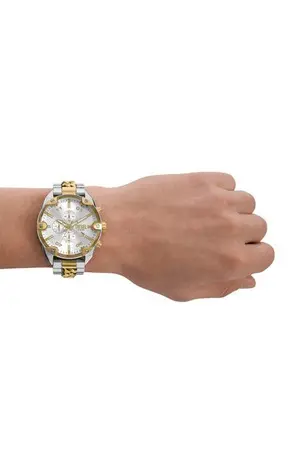 DIESEL® Spiked Chronograph Two-tone Bracelet Watch