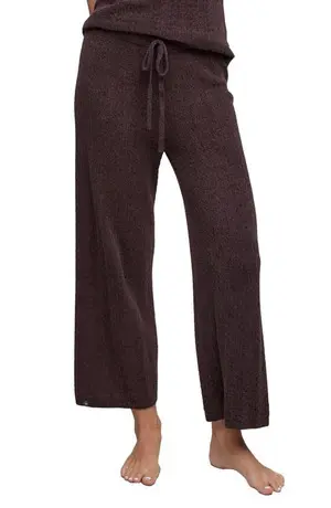 Barefoot Dreams Pointelle Cropped Pants - Umber