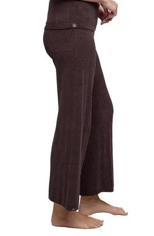 Barefoot Dreams Pointelle Cropped Pants - Umber